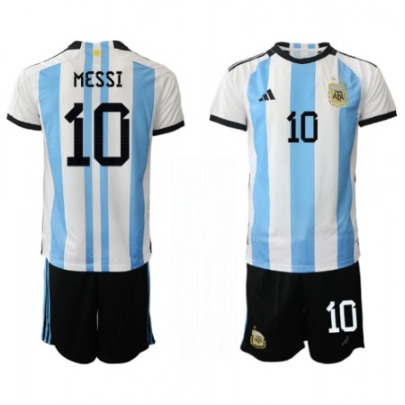 Camisola Argentina Lionel Messi 10 Criança 1º Equipamento Mundial 2022 ...